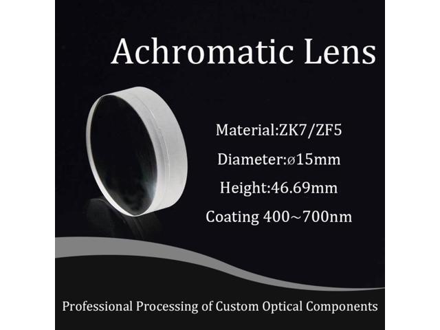 Achromatic Lens D15mm Center Thickness 4.3mm Material ZK7/ZF5 Optical ...