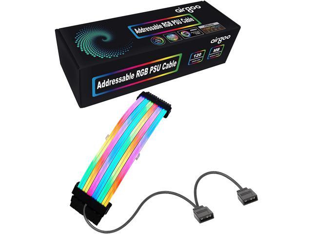 Airgoo Addressable RGB PSU Cable, 24 Pin ATX RGB Cable Extension Kit ...