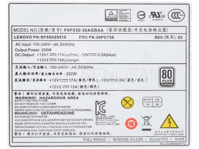 New for 4600 6600 6900 8600 4900 10Pin 250W Power Supply HK350-12PP ...