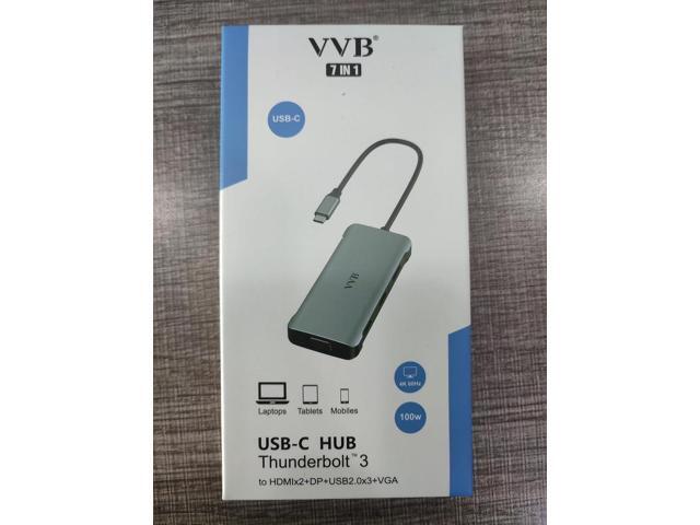 VVB Docking Station Dual Monitor, Quadruple Display Docking Station USB ...