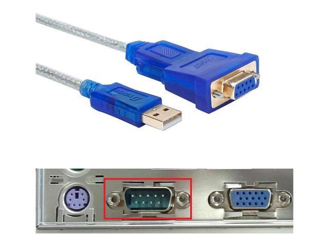 USB to Serial Adapter 10 ft, USB to RS232 DB9 Female Cable COM Port ...