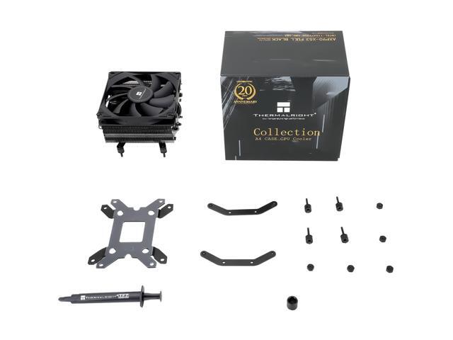 Thermalright AXP90-X53 Black Low Profile CPU Air Cooler, 53mm Height, Black Nickel Plated, TL ...