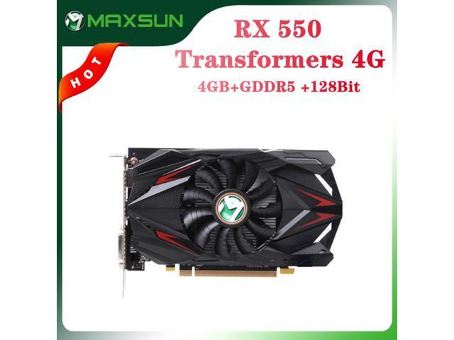 MAXSUN Full AMD GPU Radeon RX 550 Transformers 4G GDDR5 14nm Computer ...