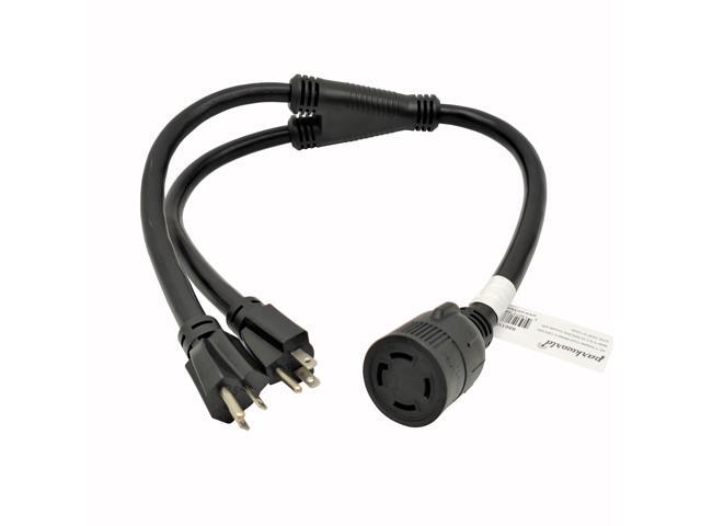 Parkworld 886115 Combiner, Household (2) 5-15 Plug Male to Generator ...