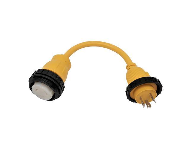 Parkworld 885927Y Shore Power Adapter Cord RV 30A 125V L5-30P Male to ...