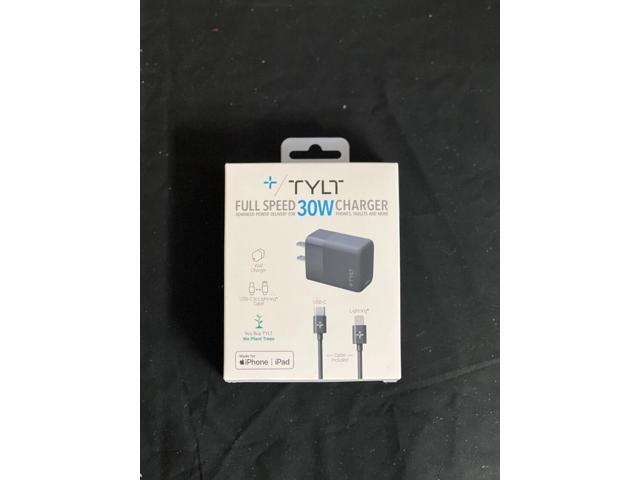 Tylt 30W USB-C Power Delivery Charger with Lightning Cable - Newegg.com