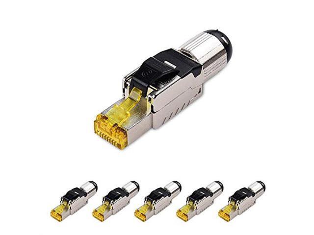 Cable Matters 6-Pack Tool Free Shielded RJ45 Cat 8, Cat8 Field ...