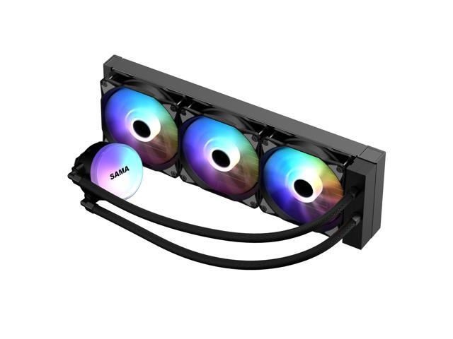 SAMA SI360 Black Liquid Cooler 360mm AIO Radiator with 3x120mm ...