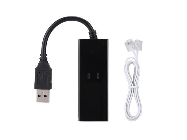 USB 56K External Dial Up Voice Fax Data Modem Fit for Win7 Win8 Win10 ...