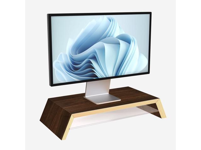 Aothia Monitor Stand Riser - Solid Wood Desktop Stands for Laptop ...