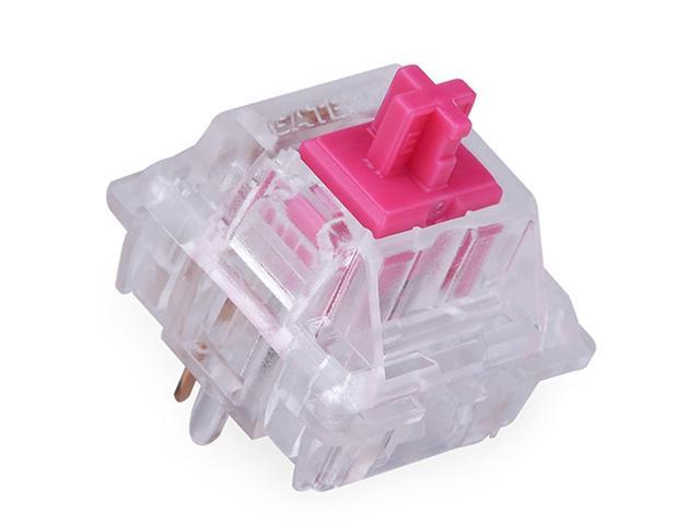 Gateron Aliaz Silent Pink Keyboard Switches, 5-Pin Linear 60gf Switches ...