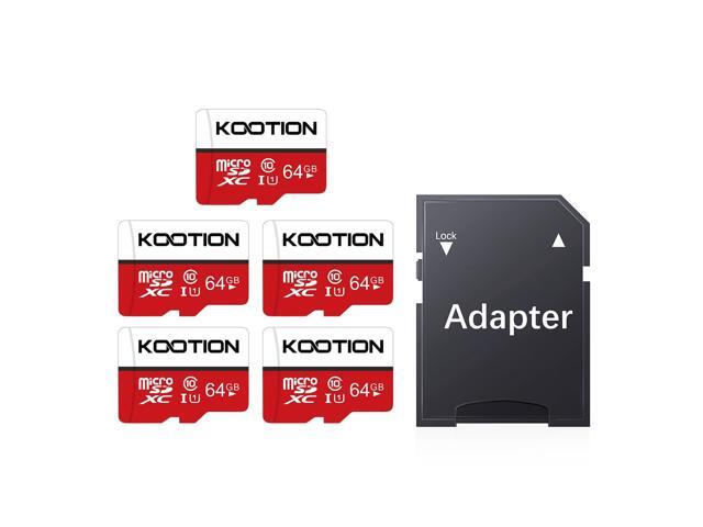 KOOTION 64GB Micro SD Card 5 Pack Micro SDXC Memory Card with Adapter ...