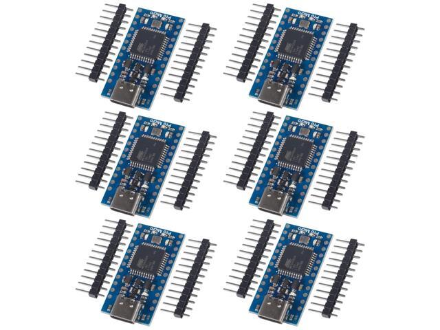 6pcs Pro Micro for Atmega32U4 5V 16MHz Bootloadered IDE Micro USB Pro Micro Development Board ...