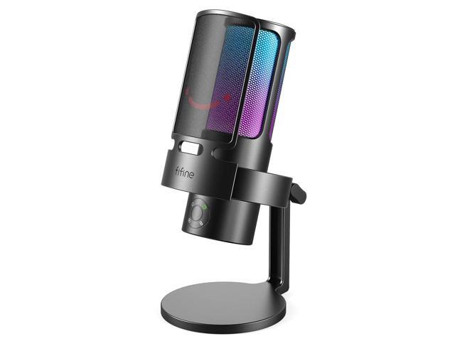 FIFINE Gaming USB Microphone, PC Computer Mic with 4 Polar Patterns for ...