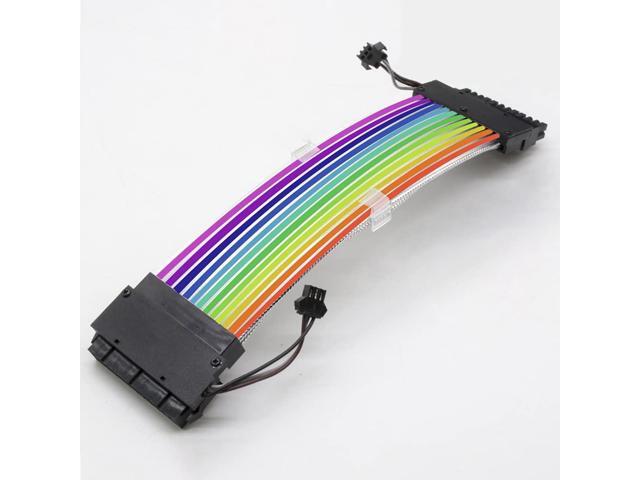 24Pin ATX Motherboard RGB Extension Power Supply Cable for PC Case DIY ...