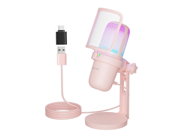 Ko-Star USB Microphone Gaming for PC PinkMini Computer Gaming Mic for ...