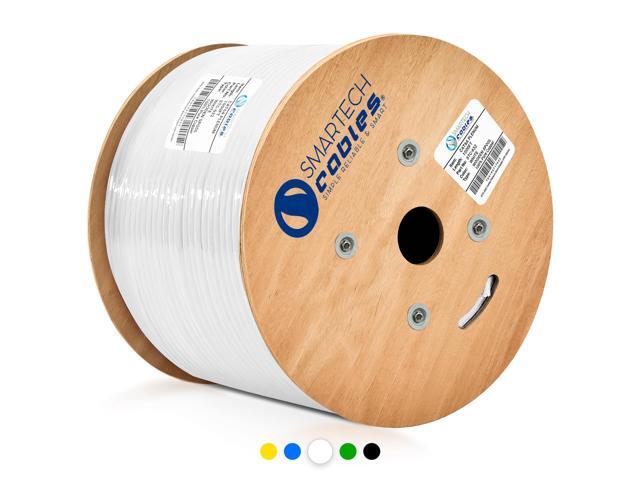 Smartech Cables Cat6A Plenum Cable 1000ft - Certified 100% Solid Pure Copper Cat 6a Ethernet ...