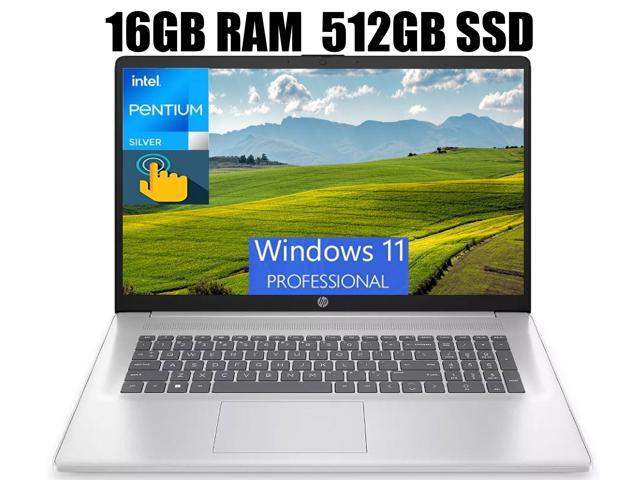 HP 17 Laptop, 17.3" HD+ (1600 x 900) Touchscreen, Intel Pentium Silver N5030 4 cores Processor ...