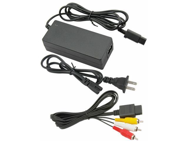 AC Adapter Power Supply & Audio Video A/V Cable for Nintendo GameCube ...