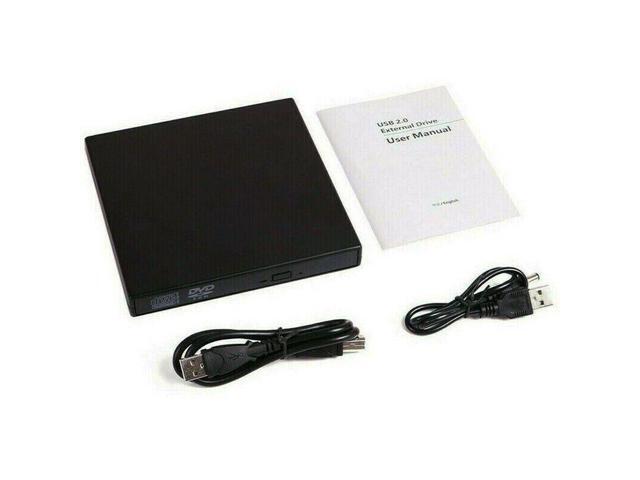 Slim External CD DVD RW Drive USB 3.0 Writer Burner Player Black For ...