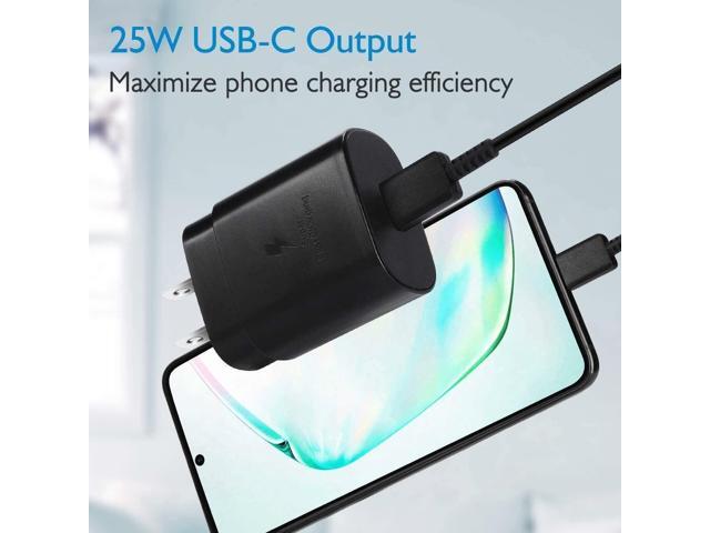 25w Type Usb C Super Fast Wall Charger 6ft Cable For Samsung Galaxy