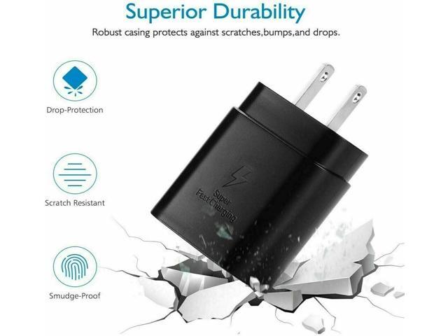 25w Type Usb C Super Fast Wall Charger 6ft Cable For Samsung Galaxy