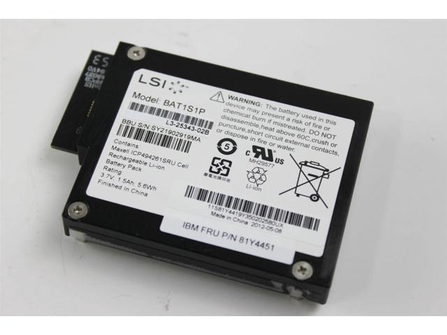 Refurbished: IBM 81Y4451 BAT1S1P LSI BBU08 For M5000 M5014 M5015 9260 ...
