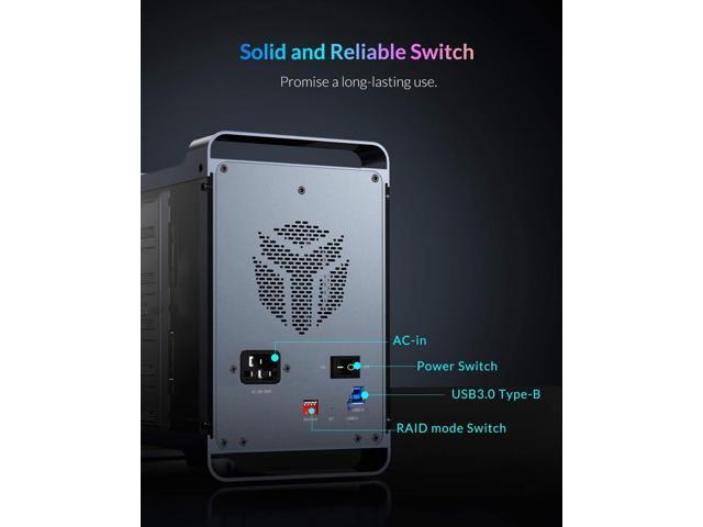 Yottamaster 5 Bay RAID External Hard Drive Enclosure 2.5"&3.5" SATA HDD ...