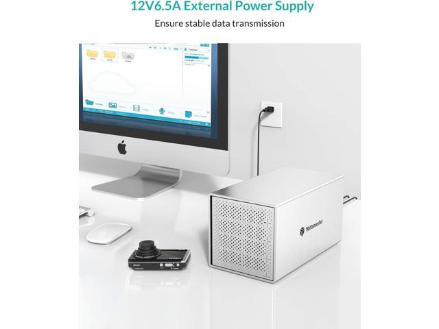 Yottamaster 4 Bay Hard Drive Enclosure, Aluminum Alloy 4 Bay 2.5/3.5 ...