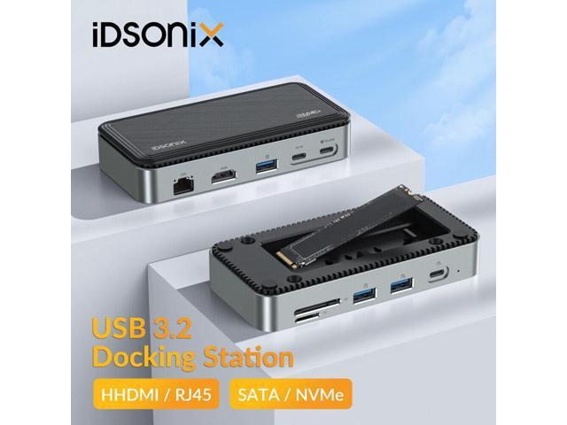 iDsonix USB HUB with M.2 NVMe SSD Enclosure Docking Station Adapter to ...