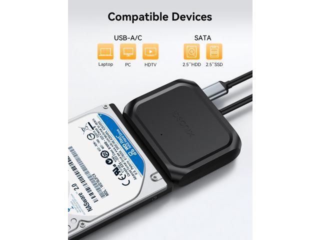 iDsonix USB C 3.0 to SATA 2.5" Hard Disk Drive Adapter Cable for ...