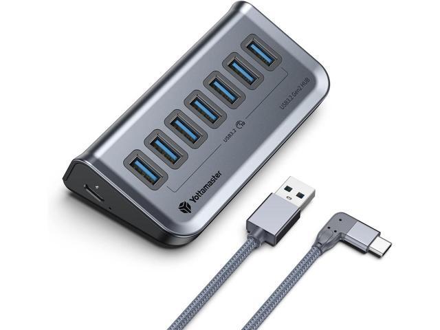Yottamaster USB-C 3.2 Hub 7 Ports, USB Hub Powered 5V / 3A, USB 3.2 ...