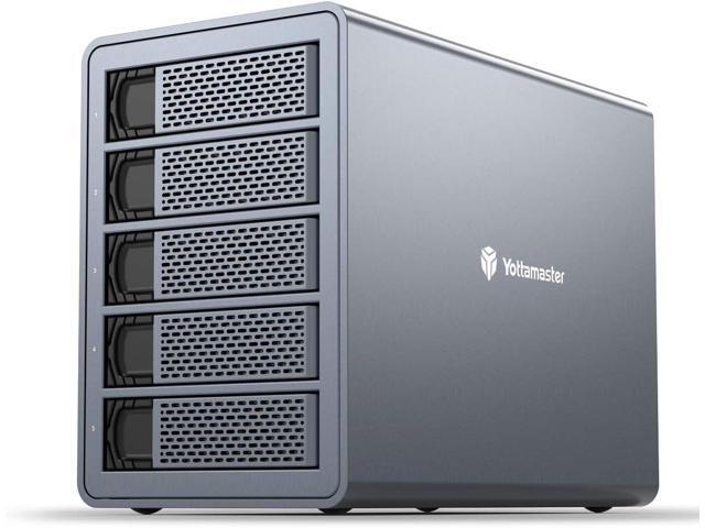Yottamaster 10Gbps 5 Bay USB C Hard Drive Enclosure Daisy Chain, Type-C ...