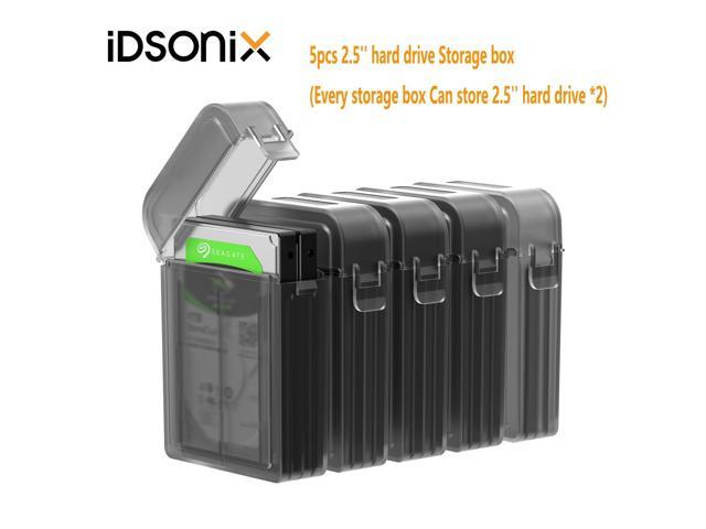iDsonix 2.5 Inch Hard Drive Portable Carrying Caes, 5 Pack Storage Box ...