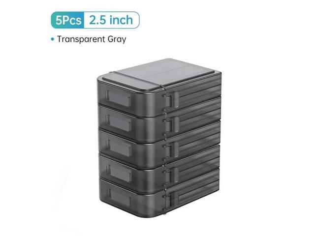 iDsonix Translucent 2.5 Inch Hard Drive Portable Carrying Case, 5 Pack ...