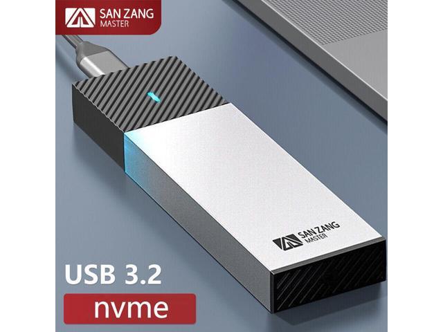SAN ZANG BY iDsonix Aluminum M.2 NVMe SSD Enclosure, Tool-Free 10Gbps ...