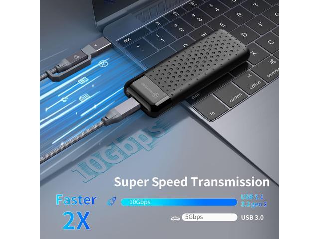 PHIXERO M.2 NVMe SSD Enclosure Reader USB 3.2 Gen 2 Type C 10Gbps High ...