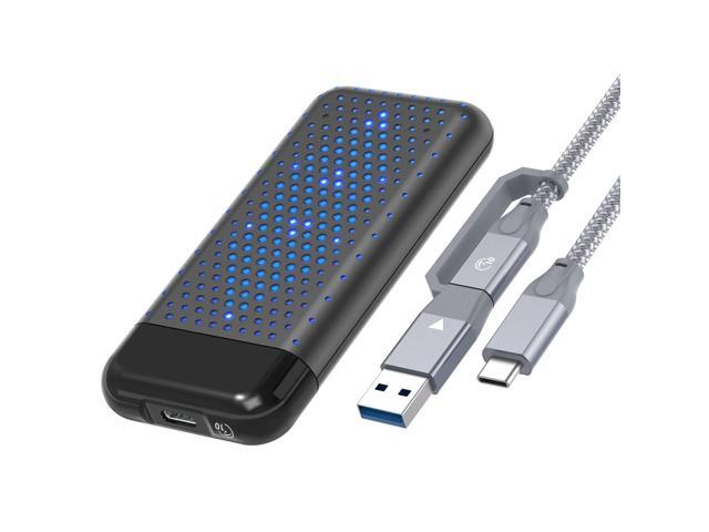 PHIXERO RGB M.2 NVMe SSD Enclosure Reader USB 3.2 Gen 2 Type C 10Gbps ...