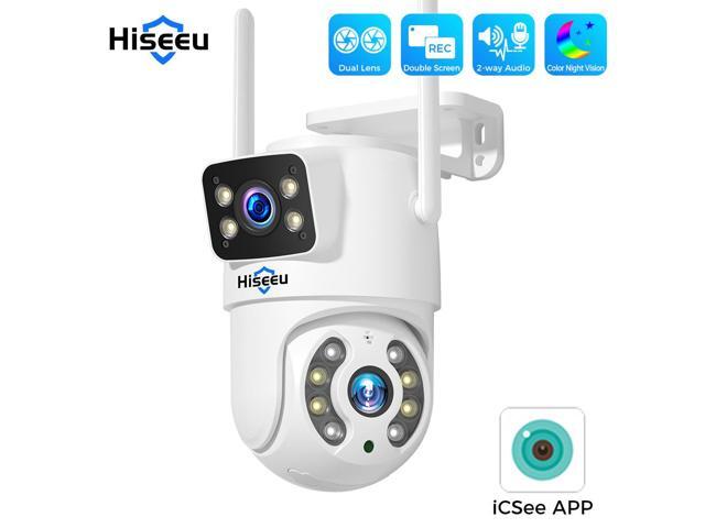 Hiseeu 3MP+3MP Dual Lens PTZ Wifi Security Camera Night Vision iCSee ...