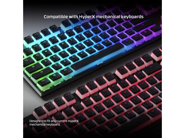 HyperX Pudding Keycaps -Double Shot PBT Keycap Set w/ Translucent Layer ...