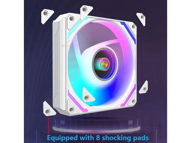 UPSIREN WF-120 ARGB PWM 3PCS Chassis fanARGB120mm/4PIN PWM/ Magic Color Wireless Stitching ...