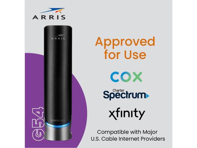 ARRIS Surfboard G54 DOCSIS 3.1 Multi-Gigabit Cable Modem & BE 18000 Wi ...