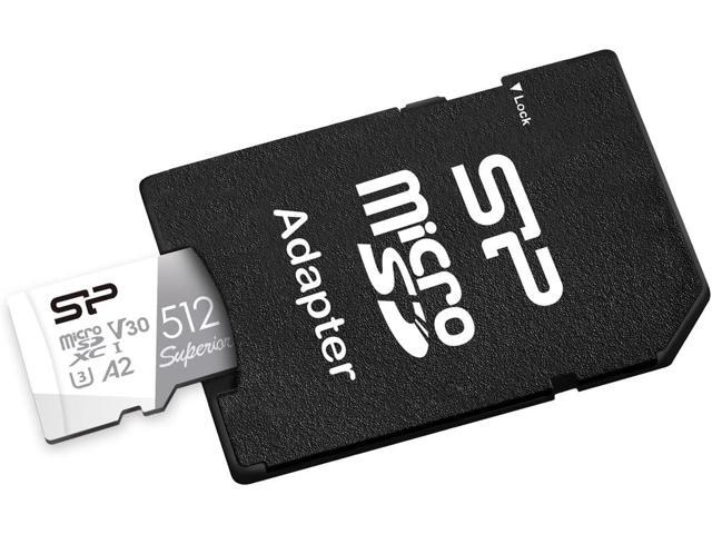 Silicon Power 512GB Superior Micro SDXC UHS-I (U3), V30 4K A2 ...