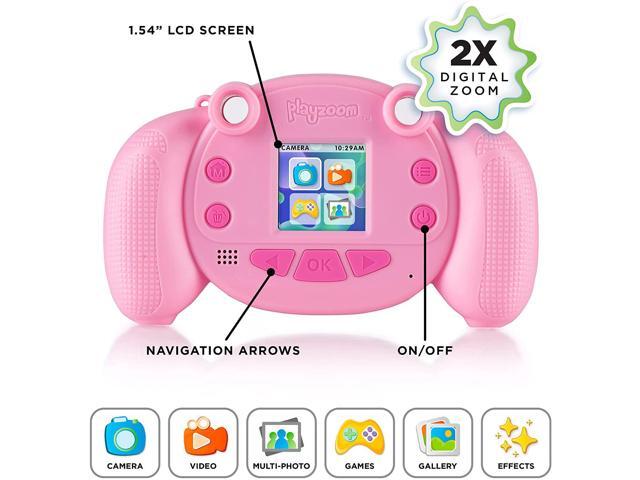 PlayZoom Snapcam - Pink Kids Digital Camera, Video, 2X Zoom, Photo ...