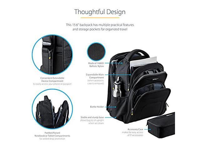 Startech 17.3" Laptop Backpack w/ Removable Accessory Case ...