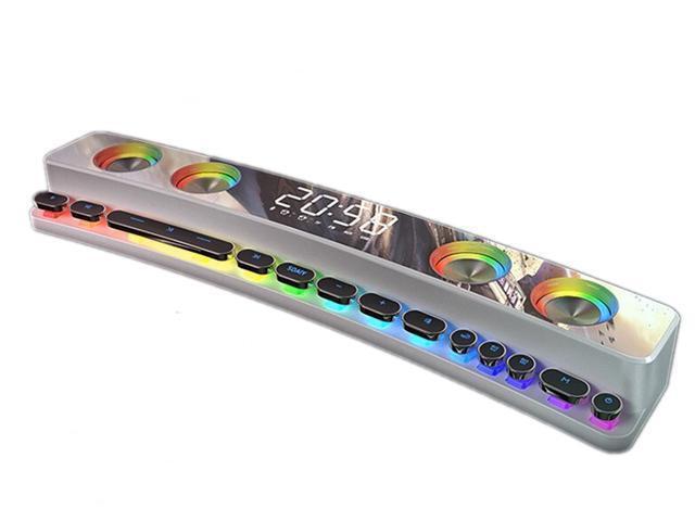 WISDUM RGB PC Gaming Speaker Bluetooth Wireless Game Speaker Soundbar ...