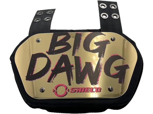 O Shield BIG DAWG Golden Chrome Football back plate, Lower back pads ...