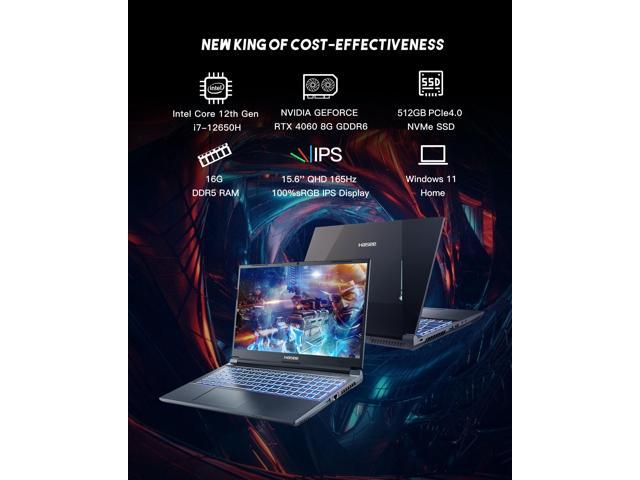 Hasee Z8 (15.6'', i7-12650H, RTX4060), Gaming Laptop, i7-12650H 4.7GHz ...