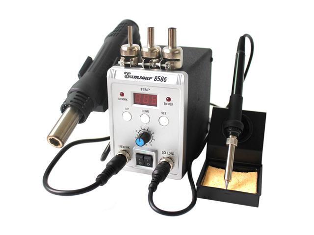 Solder Station 8586 2in1 Electric Soldering Irons Hot Air Gun SMD ...
