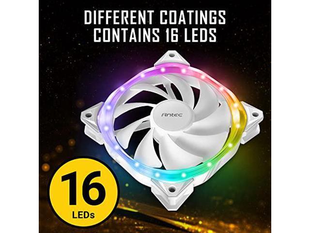 Antec RGB Fans, PC Fans, 5V-3PIN Addressable RGB Fans, 120mm Fan with Controller, Motherboard ...